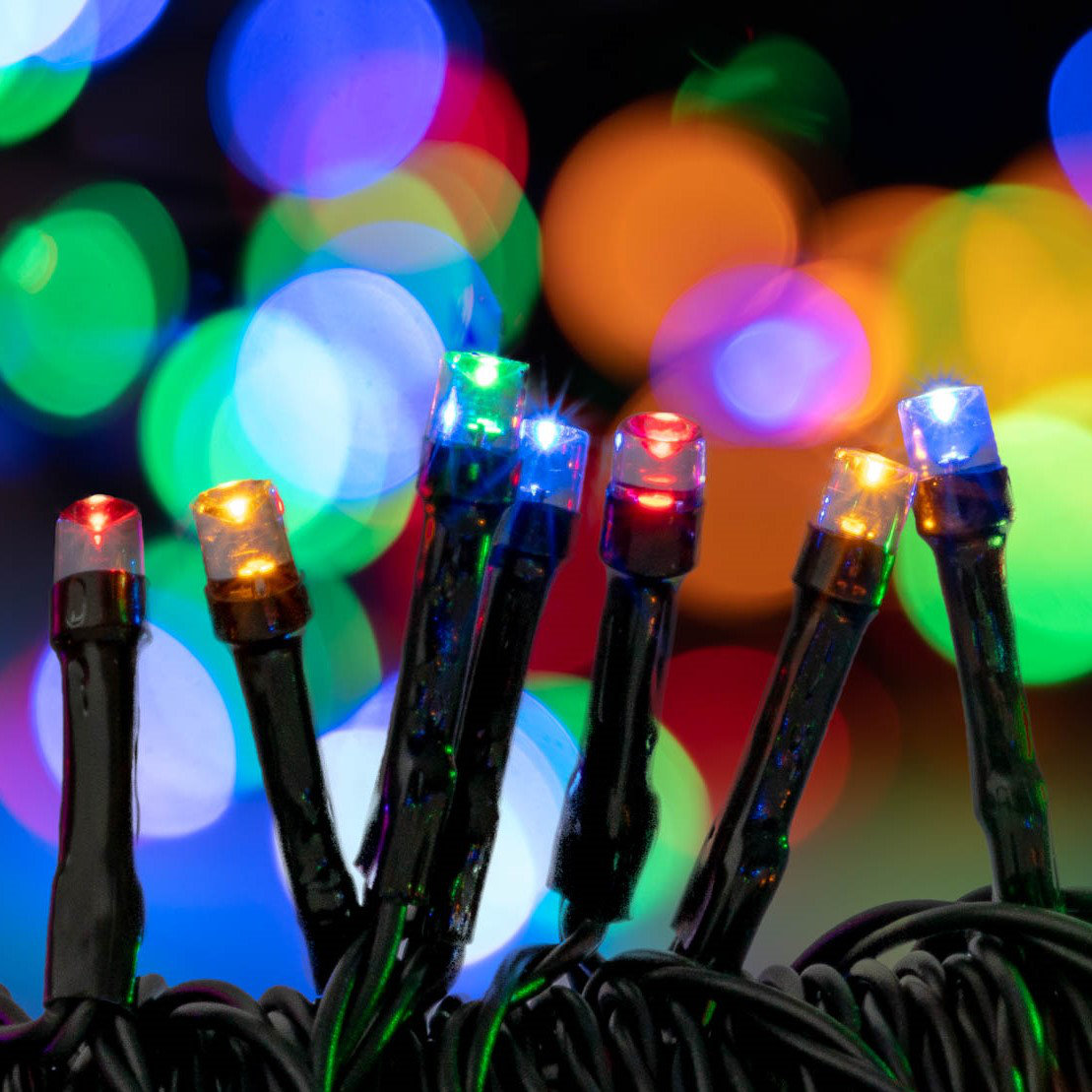 Touch of ECO 105'' Outdoor Solar Powered 225 - Bulb Wide Angle LED Mini ...