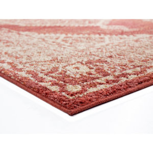 World Menagerie Hicklin Performance Brick Red Rug | Wayfair