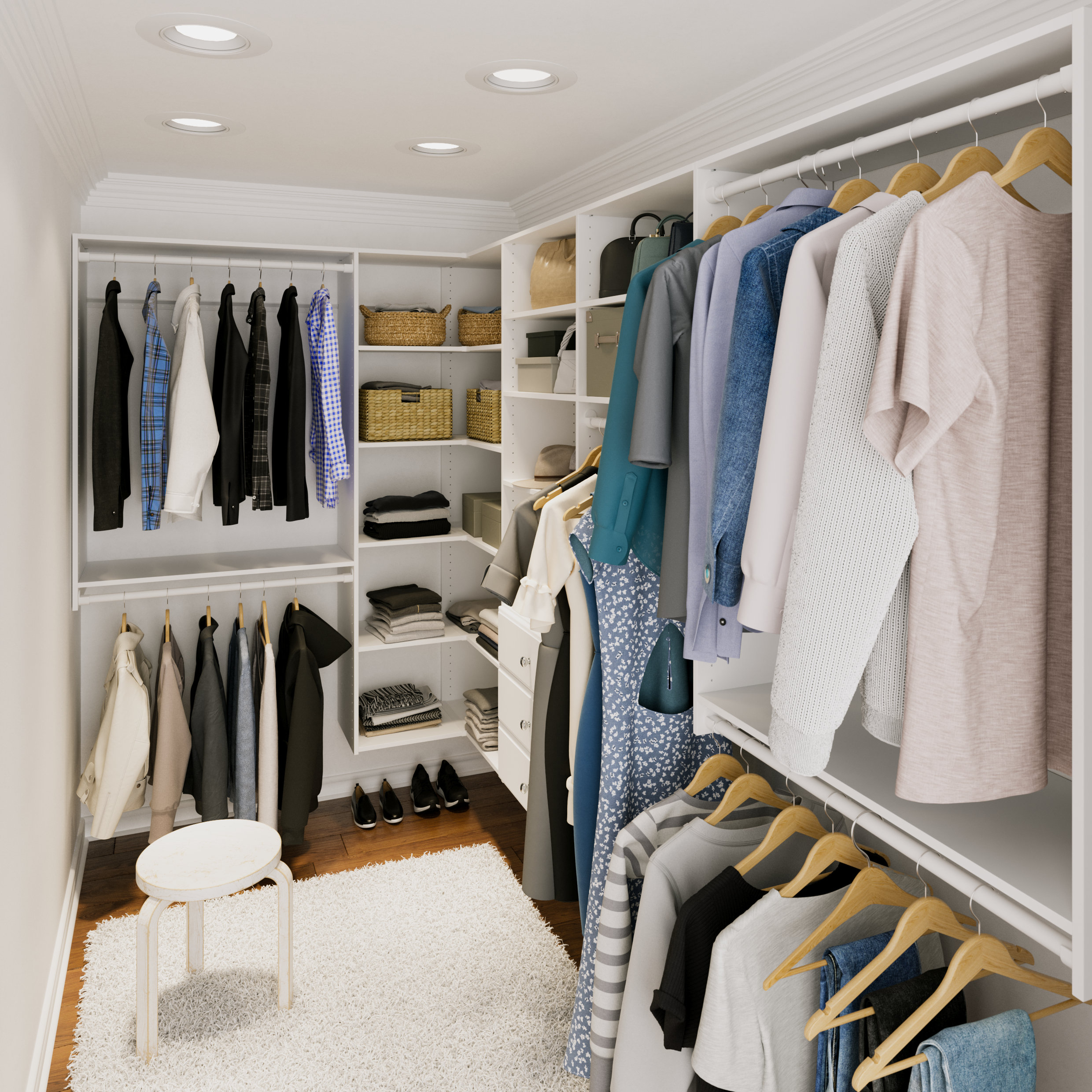 Dotted Line Grid 65 W 113 W Closet System Corner Systems Reviews Wayfair