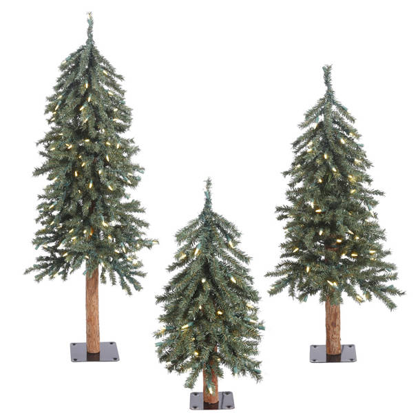 The Holiday Aisle® Natural Alpine 0' Artificial Pine Christmas Tree ...
