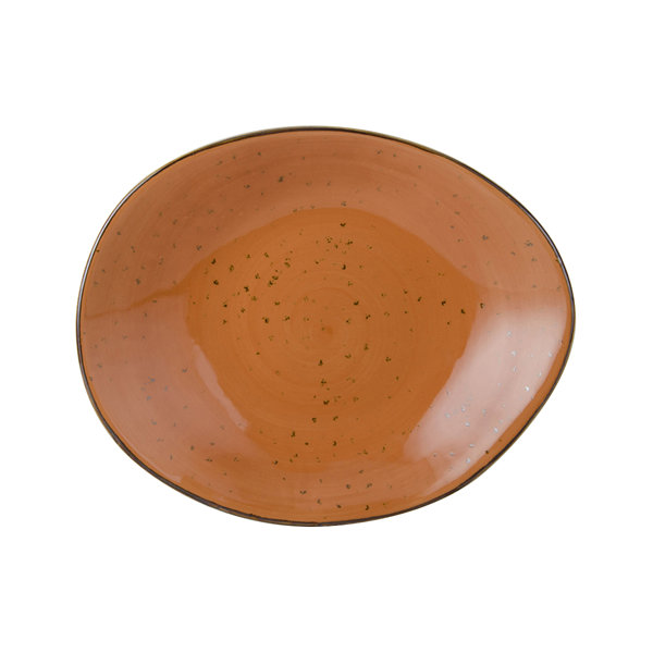 Tuxton Artisan 12-Inch x 9-3/4-Inch x 2-Inch Ellipse Plate, 12 | Wayfair