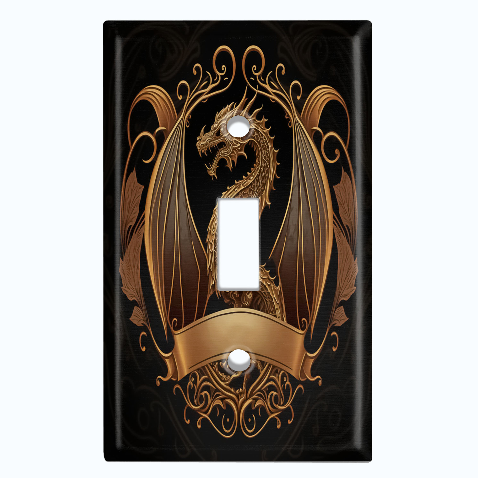 WorldAcc Dragon Crest 3-Gang Rocker Wall Plate | Wayfair