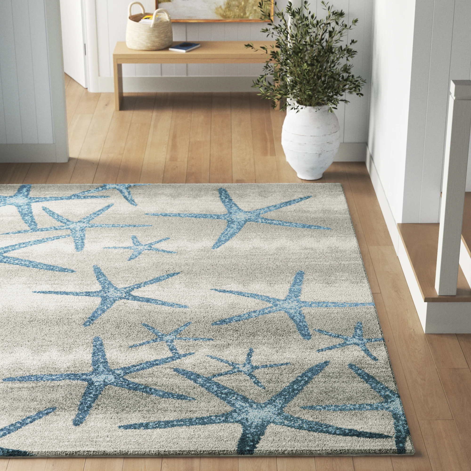 Sand & Stable Bayshore Performance Blue/Gray Rug & Reviews | Wayfair