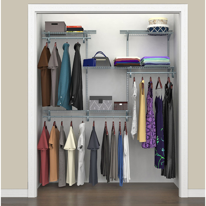 ClosetMaid ShelfTrack 48" W - 72" W Closet System Starter Kit & Reviews ...