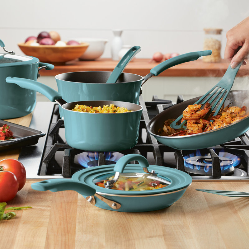 Rachael Ray Cook + Create Aluminum Nonstick Cookware Set, 11-Piece ...
