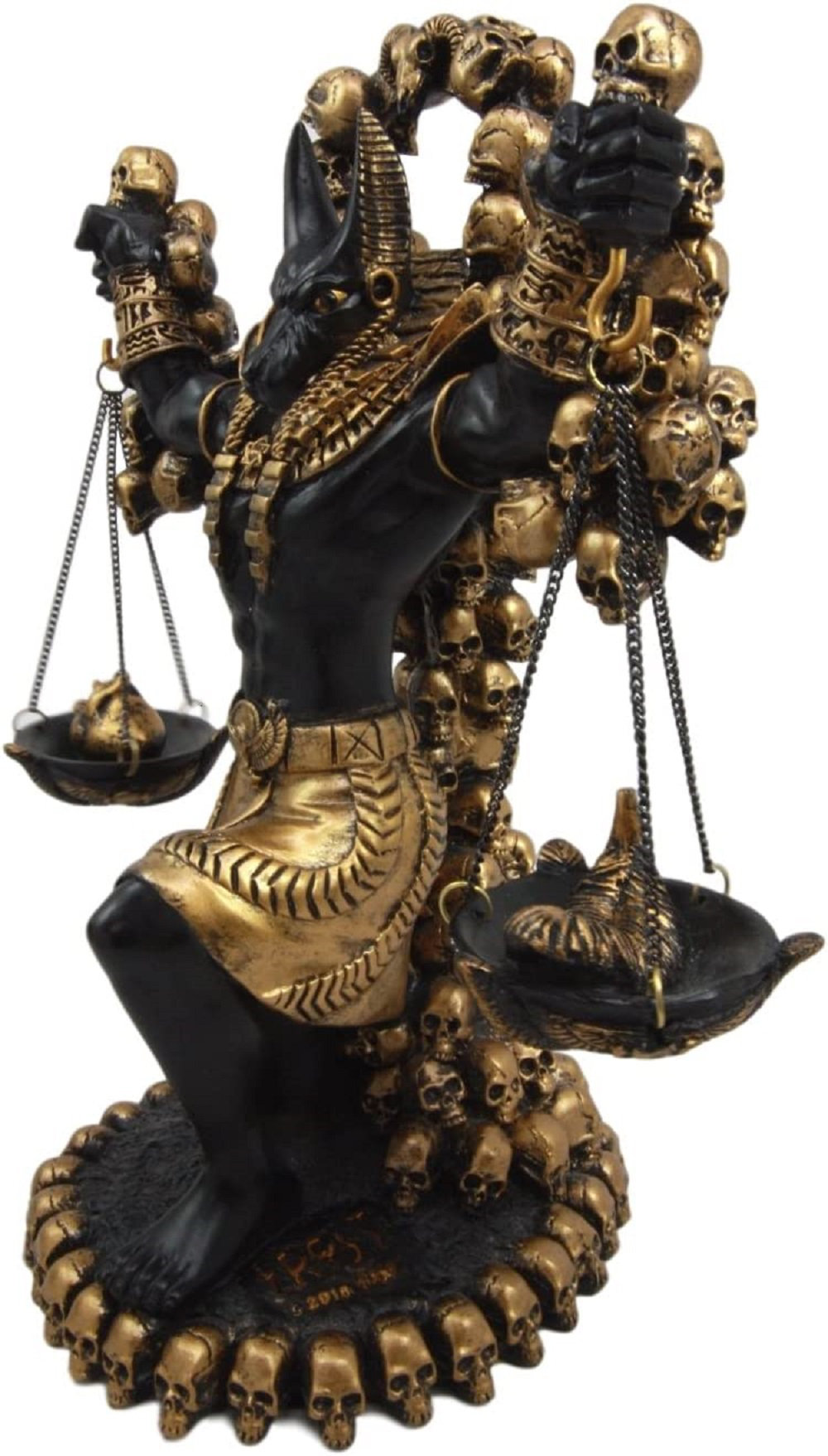 Mercer41 Pellston Ancient Egyptian God Anubis Statue by Ankh Altar ...