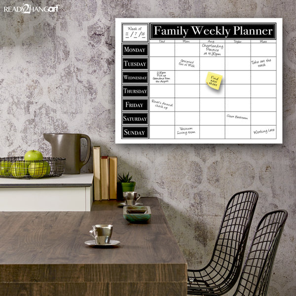 Lark Manor Family Weekly Wall Mounted Dry Erase Board & Reviews | Wayfair