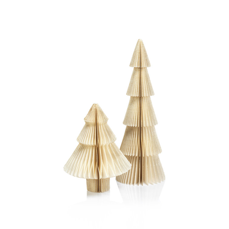 The Holiday Aisle® 6 Piece Paper Decorative Tabletop Tree Set | Wayfair