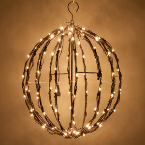 Wintergreen Lighting Fold-Flat LED Metal Light Sphere Decoration | Wayfair