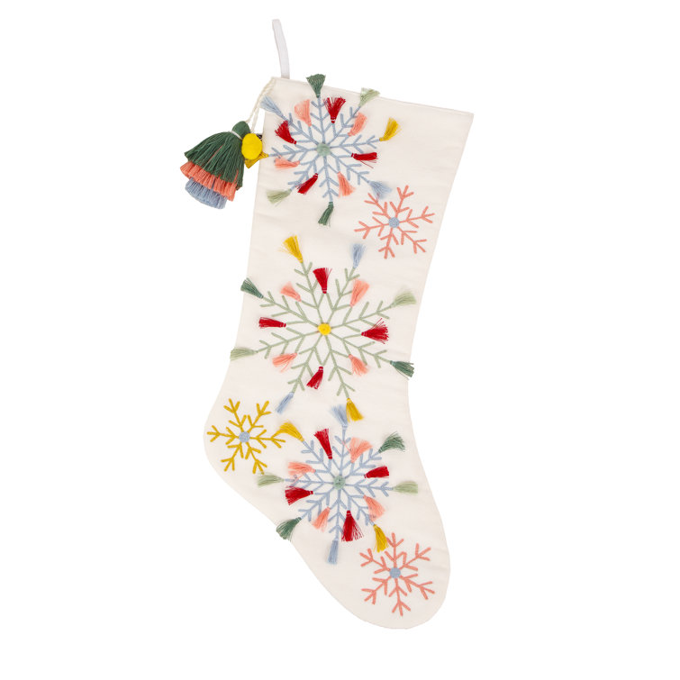 HGTV Home Collection Boho Snowflake Stocking | Wayfair