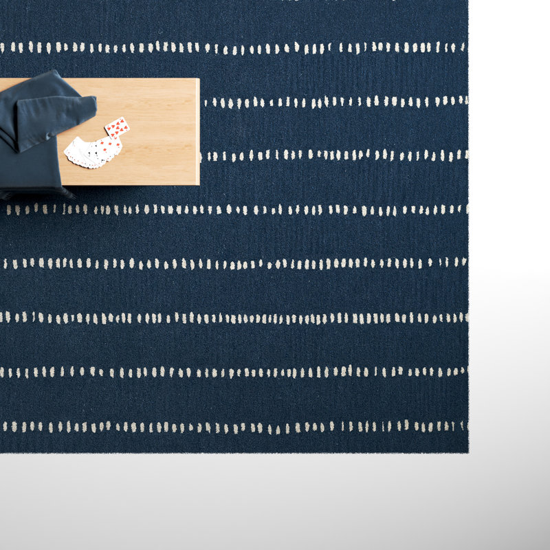 AllModern Nichols Handmade Wool Navy Rug & Reviews | Wayfair