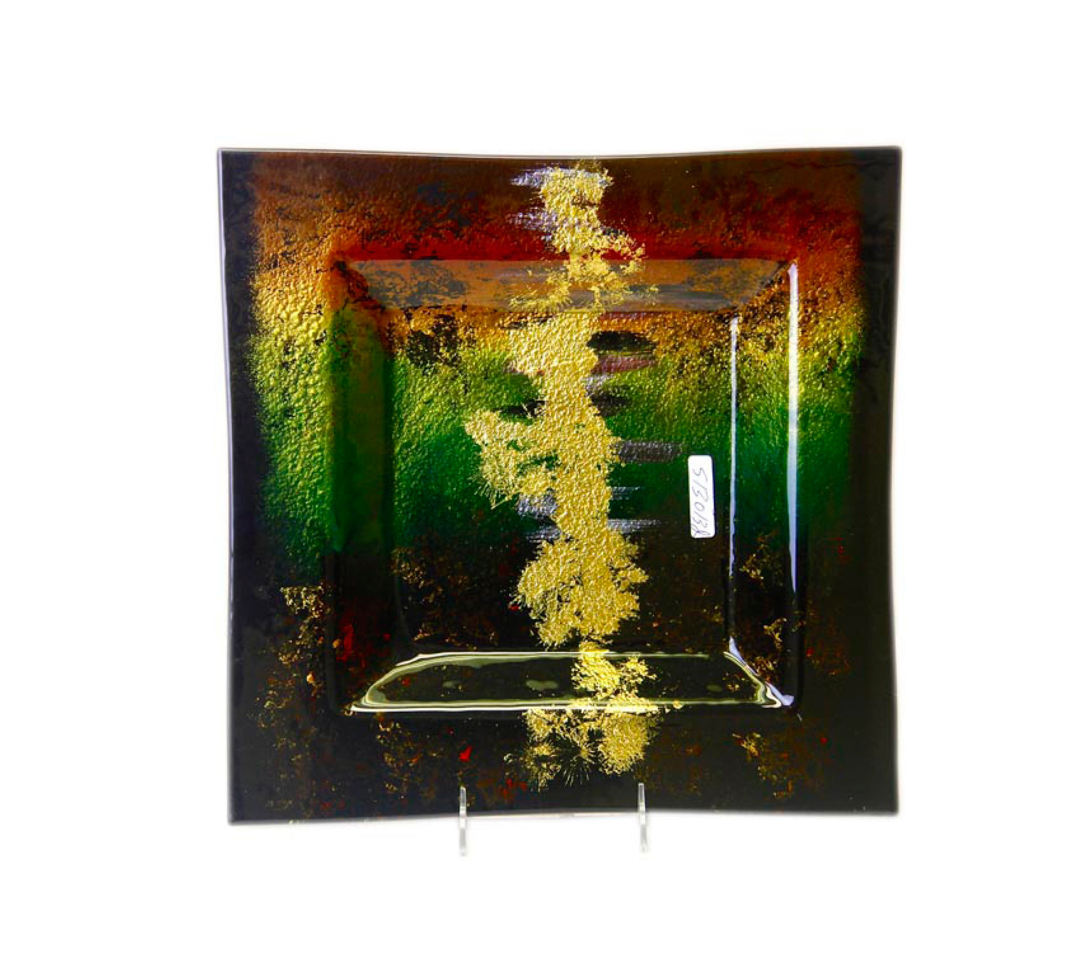 JasmineArtGlass Glass Decorative Plate | Wayfair