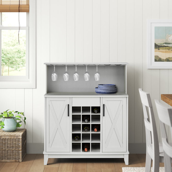 Sand & Stable Emily Bar with Wine Storage & Reviews | Wayfair