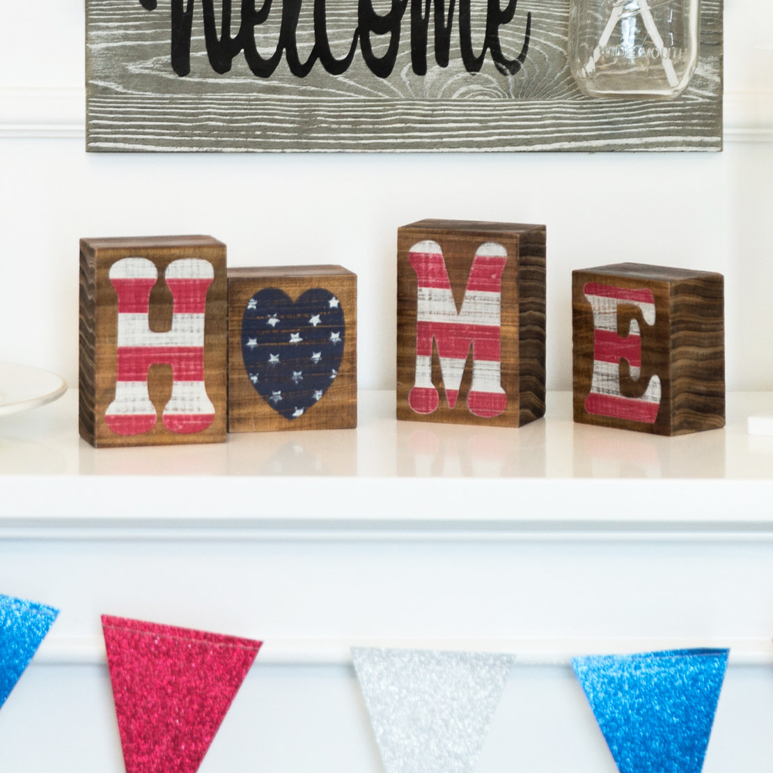 Gracie Oaks 4 Piece American Wood Letter Block Set | Wayfair