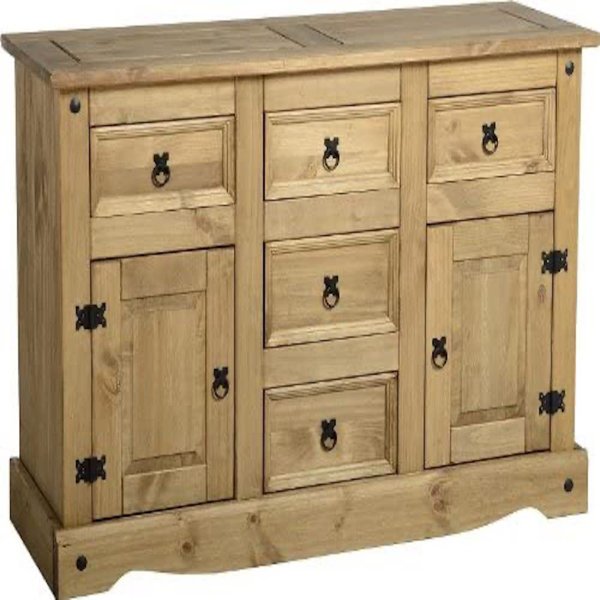 ClassicLiving Kenesha 132.5Cm Wide 5 Drawer Pine Solid Wood Sideboard ...