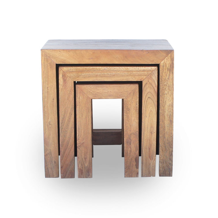 Eco India Direct Ltd Cube 3 Piece Nest of Tables & Reviews | Wayfair.co.uk