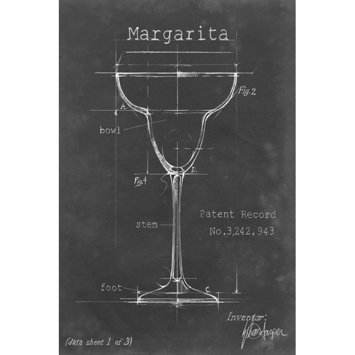 Steelside™ Barware Blueprint VI On Canvas by Ethan Harper Painting ...