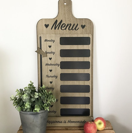 Brambly Cottage Weekly Menu Wall Mounted Chalkboard | Wayfair.co.uk