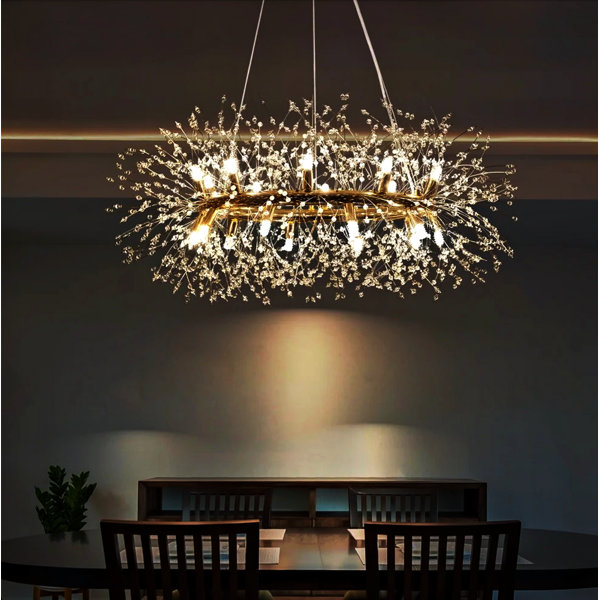 Mercer41 Jannuel 16 - Light Crystal Sputnik Wagon Wheel Chandelier ...
