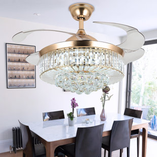 Wayfair | Retractable Blades Ceiling Fans You'll Love in 2023