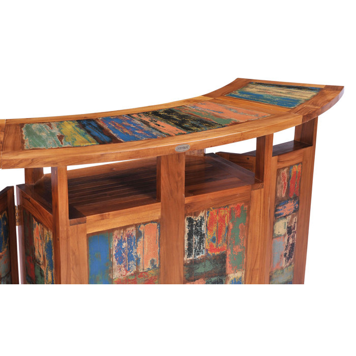 Loon Peak® Barnes Teak Home Bar & Reviews | Wayfair