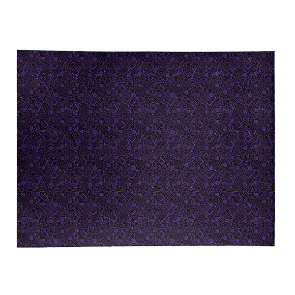 East Urban Home Power Loom Chenille Black/Purple Rug | Wayfair