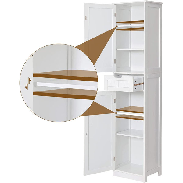 Red Barrel Studio® Salal Freestanding Linen Cabinet | Wayfair