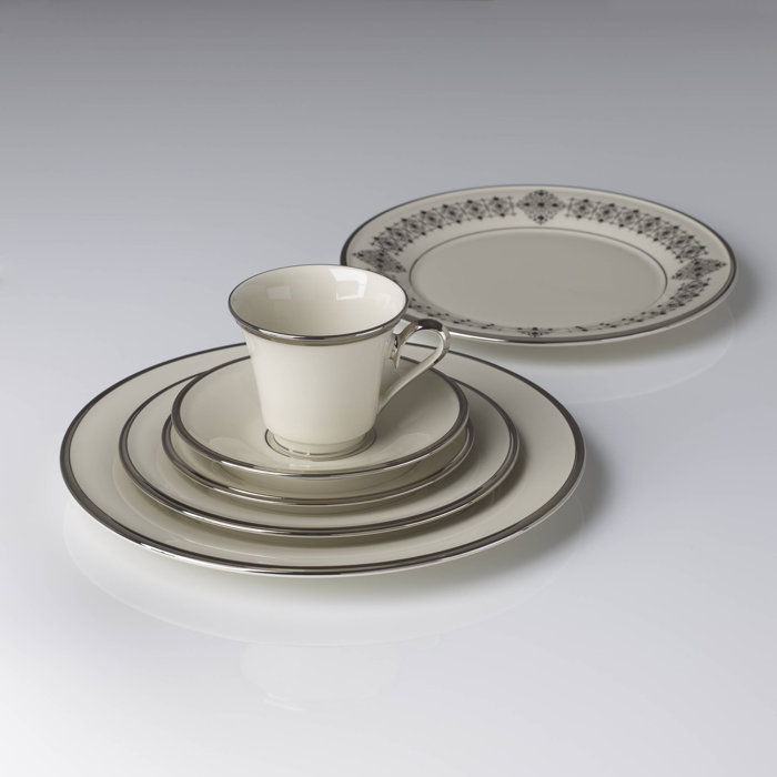 Lenox Solitaire Bone China Dinnerware - Set of 5 & Reviews | Wayfair