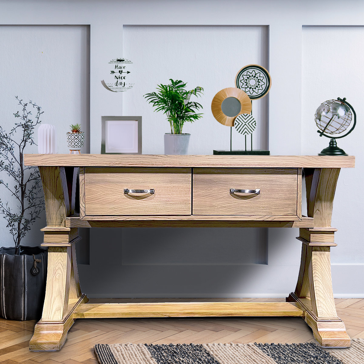 Alcott Hill® Amaresh 63'' Wide 2 Drawer Buffet Table | Wayfair