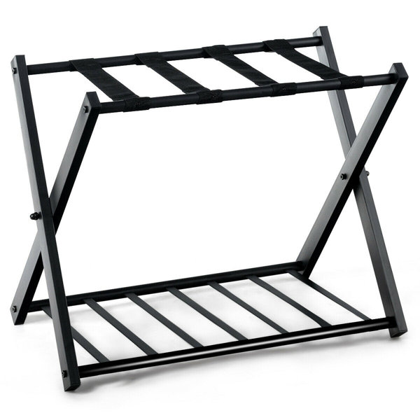 Costway Folding Metal Luggage Rack & Reviews | Wayfair