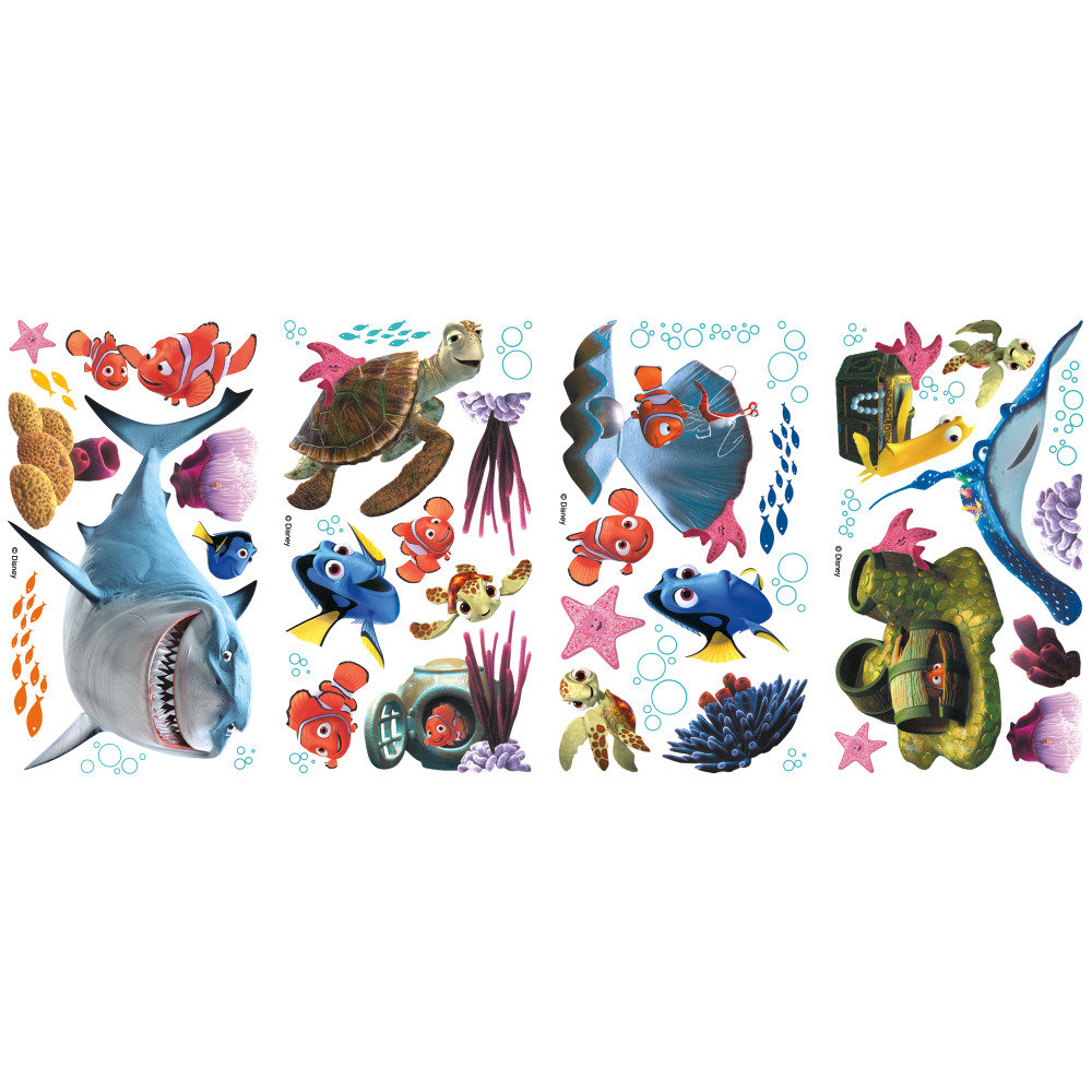 Room Mates Peel and Stick Finding Nemo Wall Decal & Reviews | Wayfair