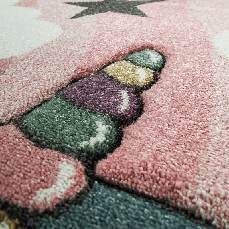 Zoomie Kids Rockridge Pink Area Rug | Wayfair