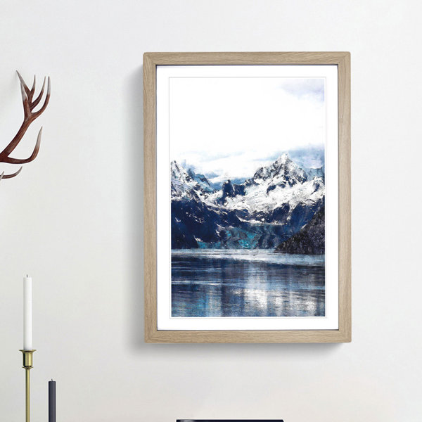 East Urban Home Snow Covered Mountains in Juneau Alaska - Picture Frame ...