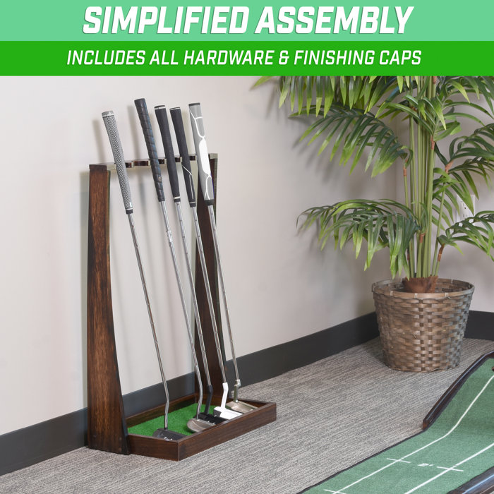 Gosports Premium Wooden Golf Putter Stand, Holds 6 Clubs & Reviews ...