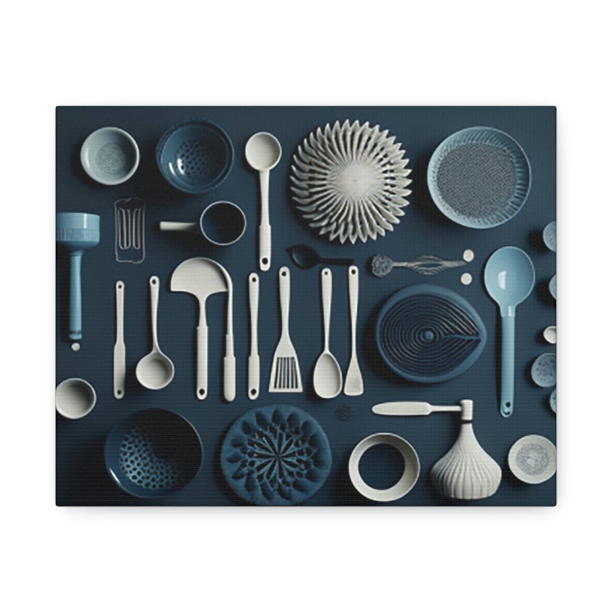 Ebern Designs Kitchen Utensils - Wrapped Canvas Illustration | Wayfair