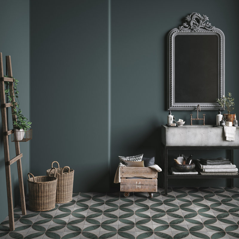 Merola Tile Renaissance Deco 8" x 8" Porcelain Patterned Wall & Floor ...