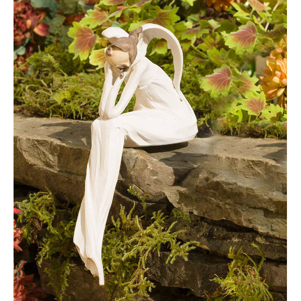 Wind & Weather Thinking Angel Garden Statue & Reviews | Wayfair