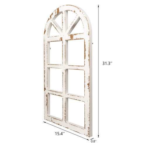 One Allium Way® 2 Piece Rustic Barn Wood Decorative Window Frame Wall ...