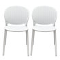 2xHome Set Of 2 Modern Plastic Pool Side Armless Dining Chair | Wayfair