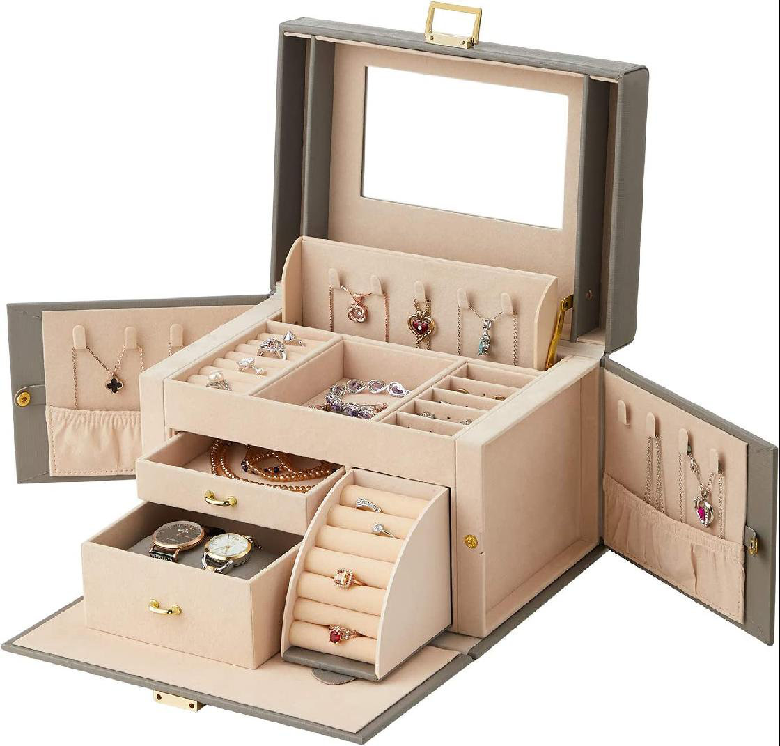 Ebern Designs Jewelry Box with Two Layers Display | Wayfair