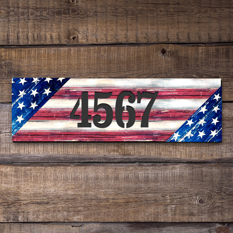 Designocracy American Flag 1-Line Hanging Sign | Wayfair
