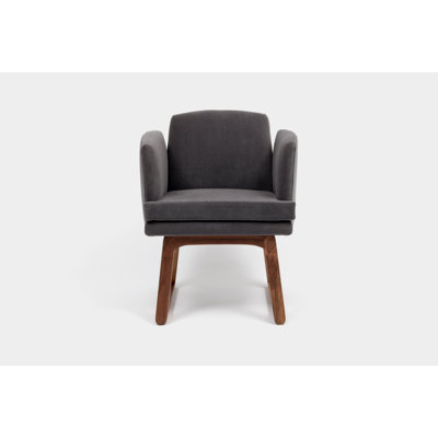 ARTLESS Allison Velvet Solid Back Arm Chair | Wayfair