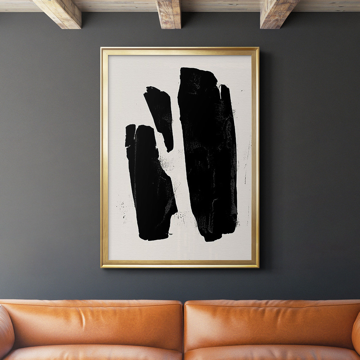 Brayden Studio® Triple Block Print II Framed On Paper Painting | Wayfair