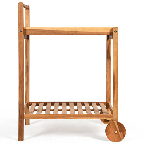 Millwood Pines Marthe Solid Wood Kitchen Cart | Wayfair