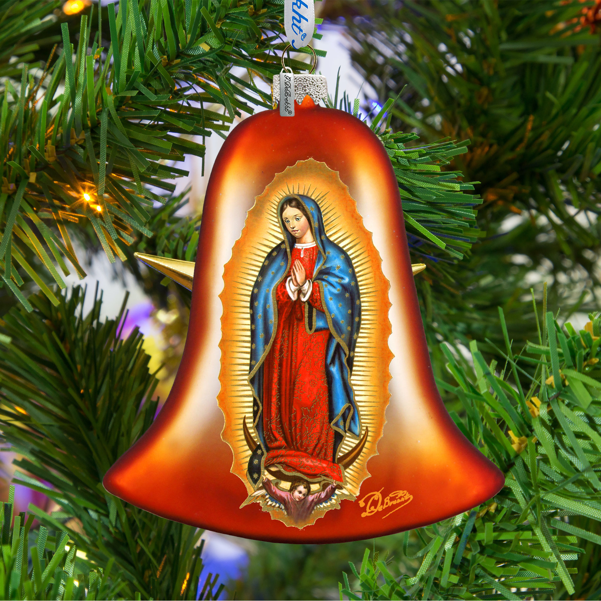 The Holiday Aisle® Mary of Guadalupe Glass Ornament Holiday Splendor ...