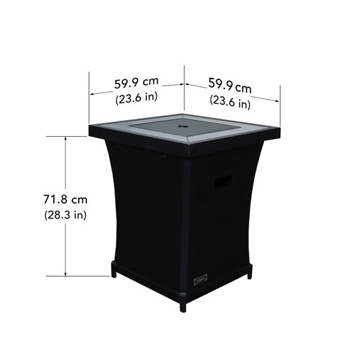 Sunbeam Urban Aluminum Ceramic Top Propane/Natural Gas Column Fire Pit ...