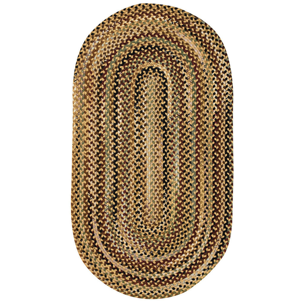 Loon Peak® Fort Lupton Braided Wool Amber Rug & Reviews | Wayfair