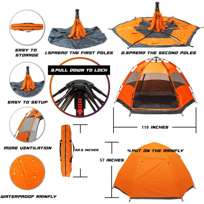 GlareWheels 4 Person Tent & Reviews | Wayfair