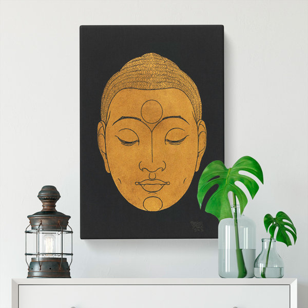 Copper Buddha Head Canvas | Wayfair.co.uk