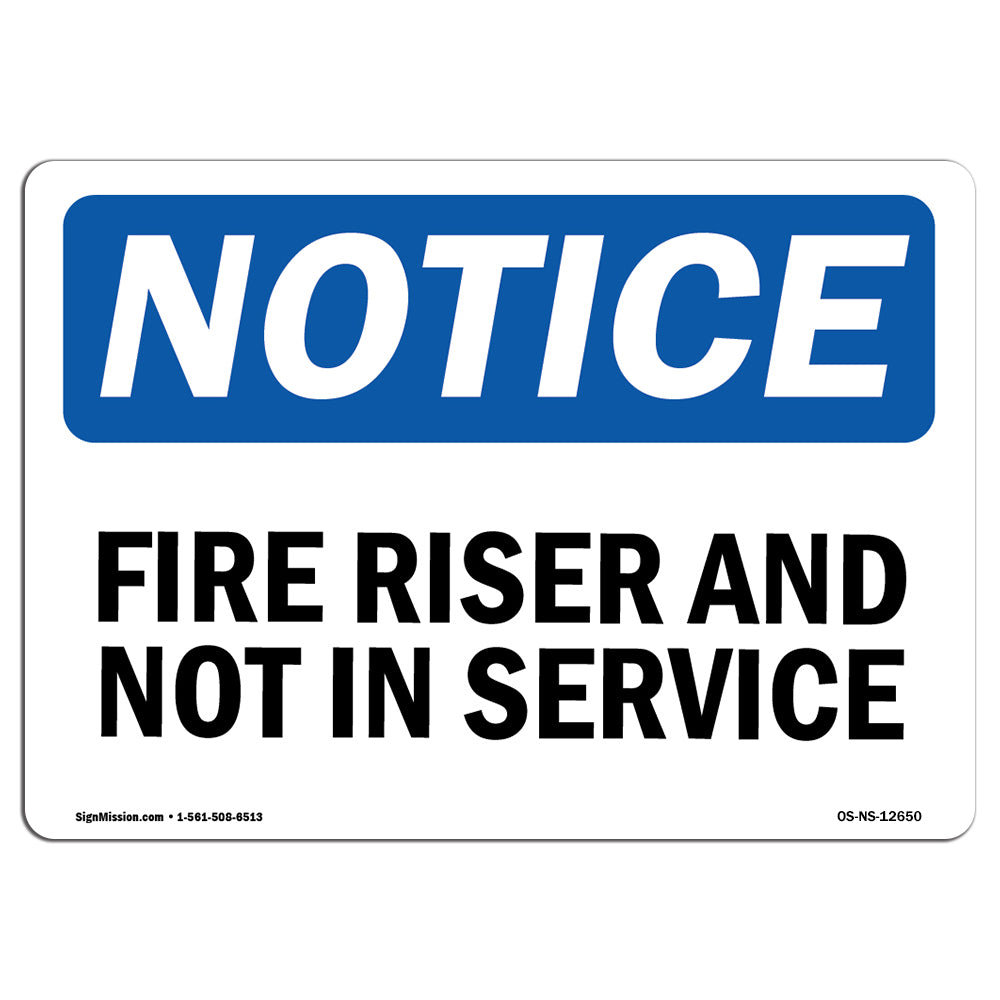 SignMission Fire Riser Not In Service Sign Wayfair signmission-fire-riser-not-in-service-sign-wayfair